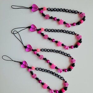 Small Goth Vampire Girl Mobile Cell Phone Charm Accessory Strap - Etsy