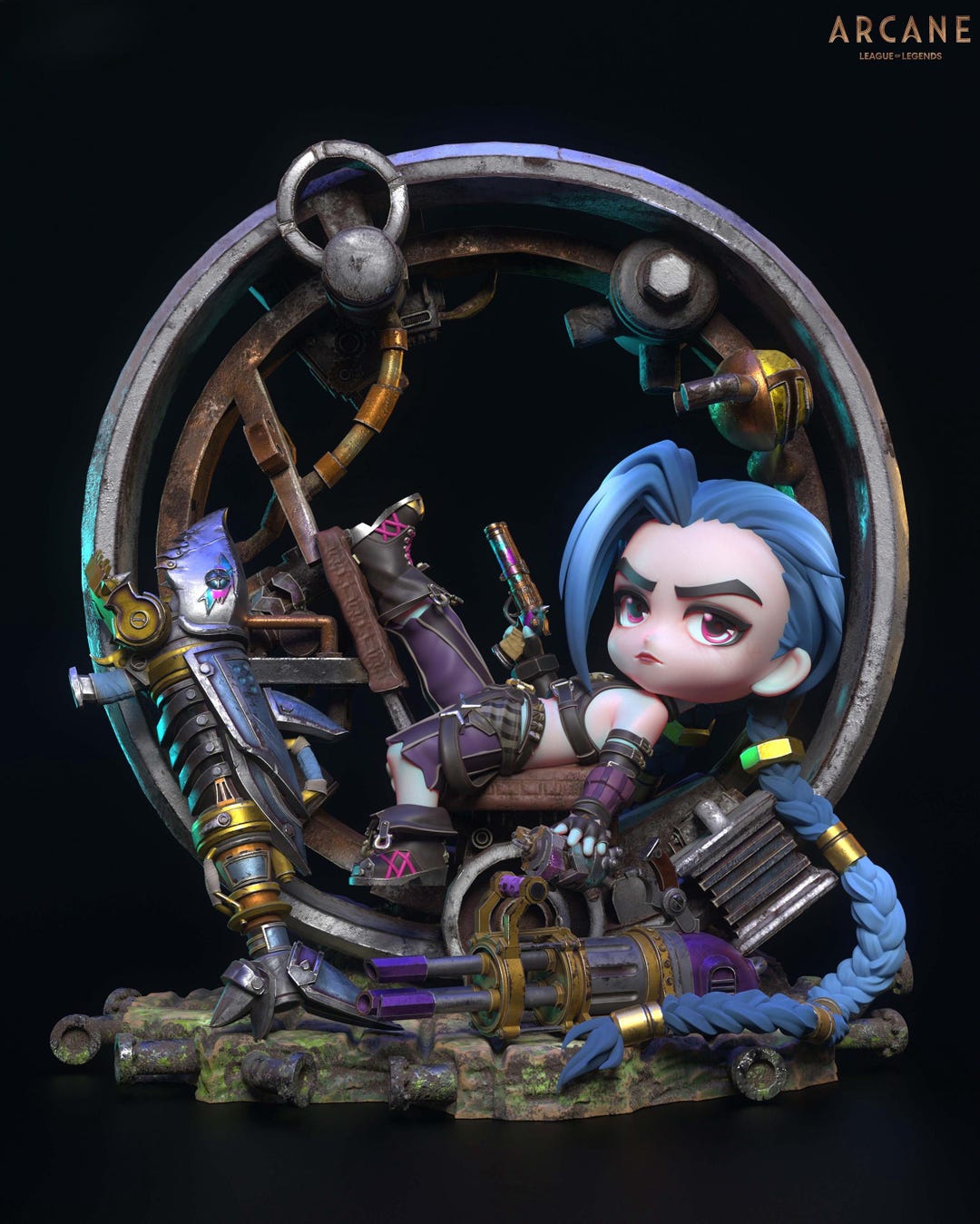 Jinx Chibi | Arcane - STL Model | Resin Printer | 3D Printing | Diorama ...