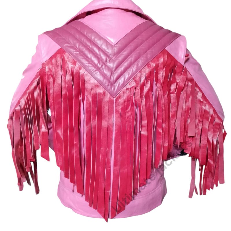Pink Coat With Fringes - Etsy