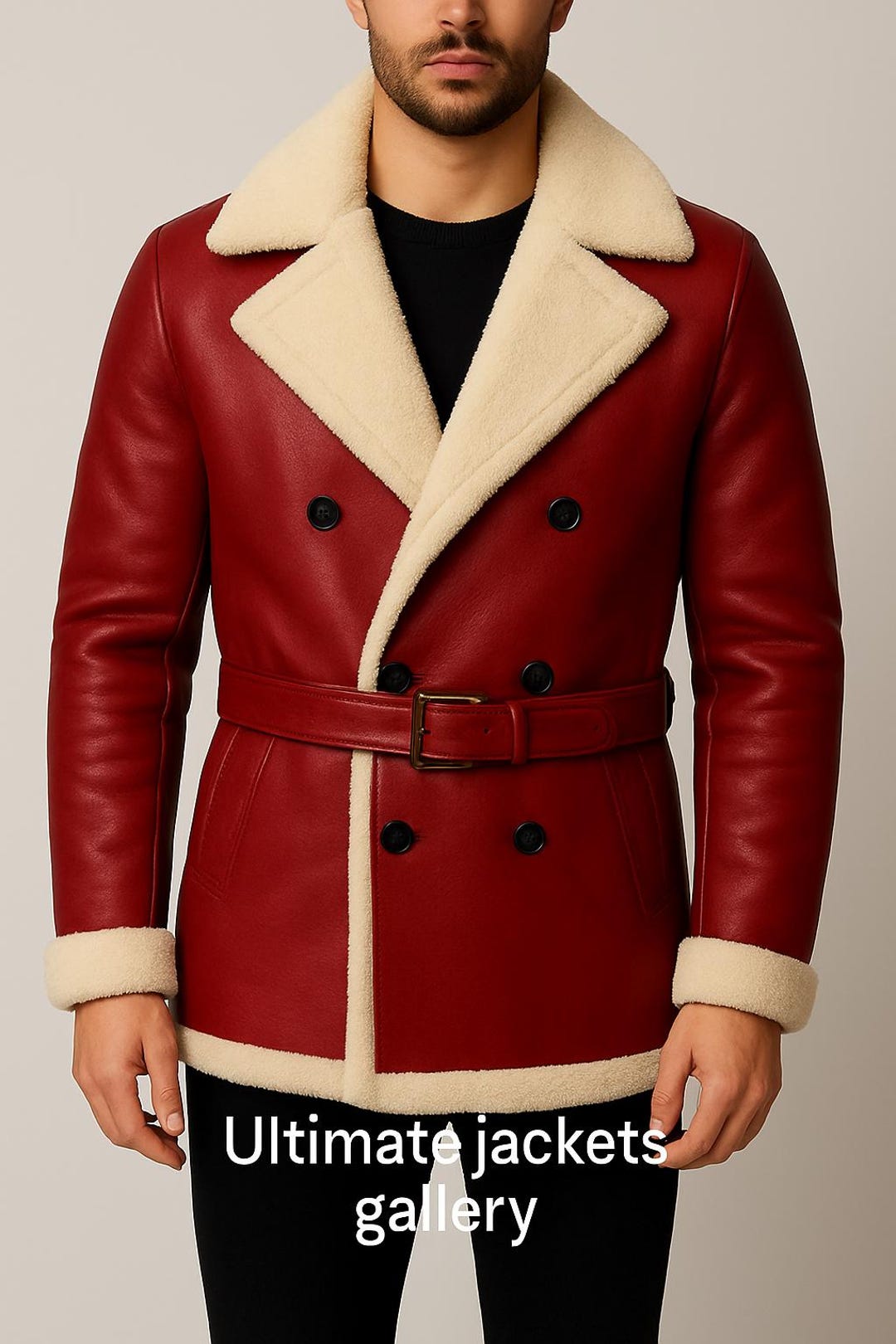 Handmade Red Faux Fur Coat | Christmas Winter Jacket | Warm Luxury ...