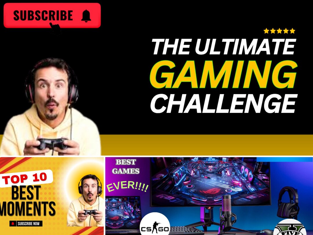 Gaming Thumbnail Pack | Editable Canva Template - Etsy