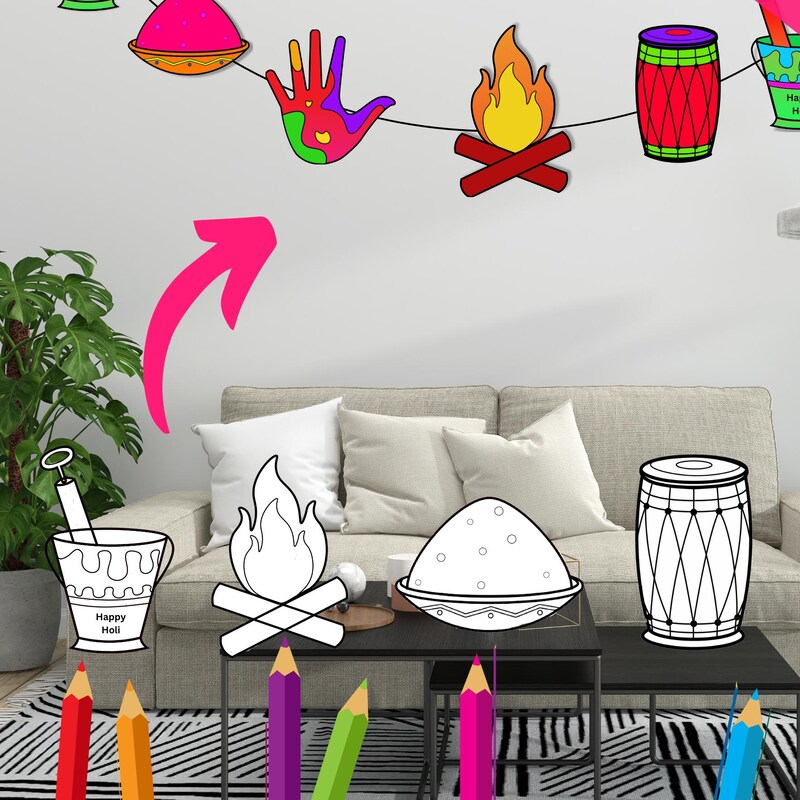 Holi Banner - Etsy