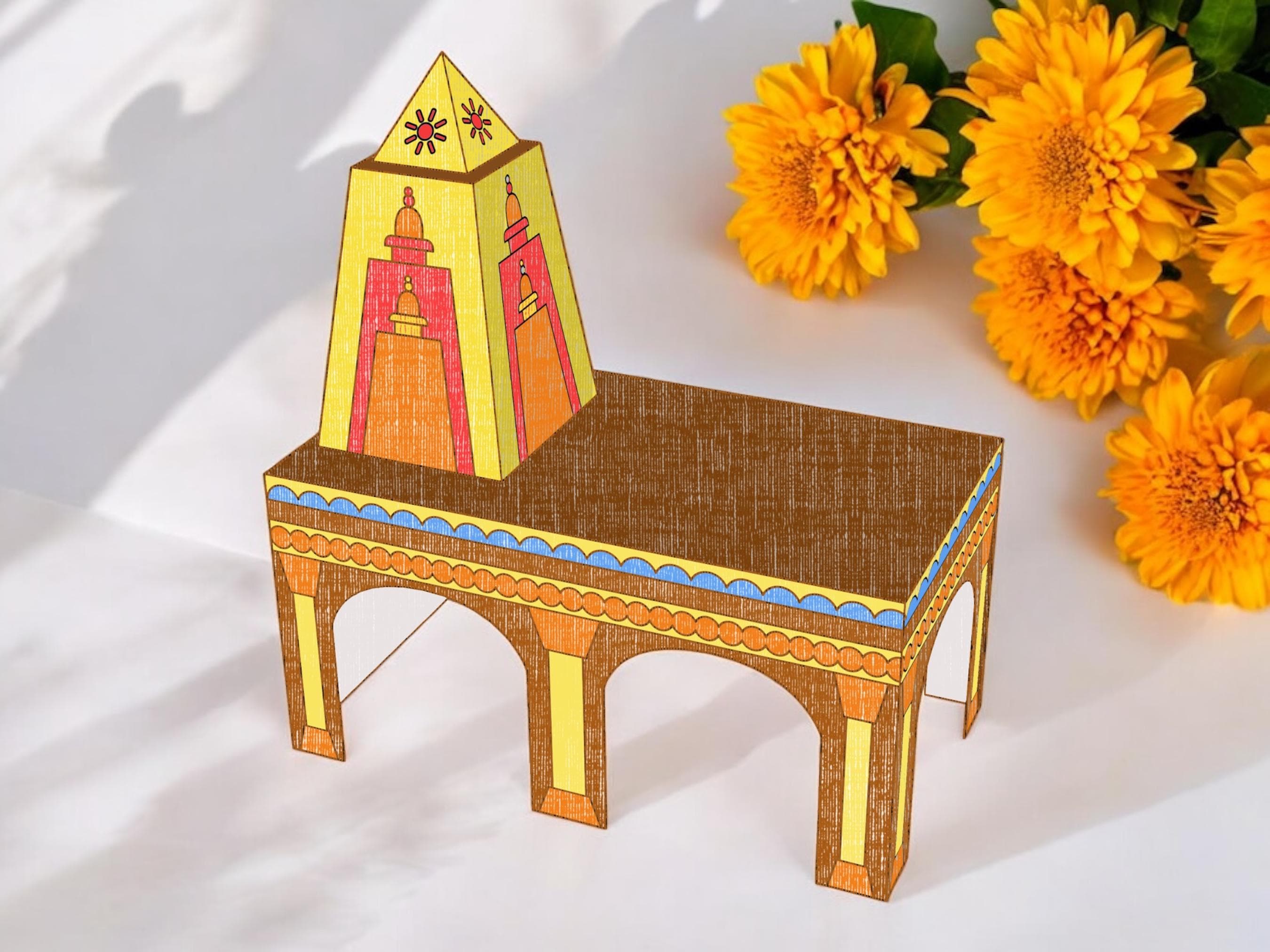 Hindu Temple Kids Printable Activity | Pooja Activity | Puja Activity ...
