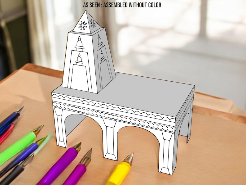Hindu Temple Kids Printable Activity | Pooja Activity | Puja Activity ...