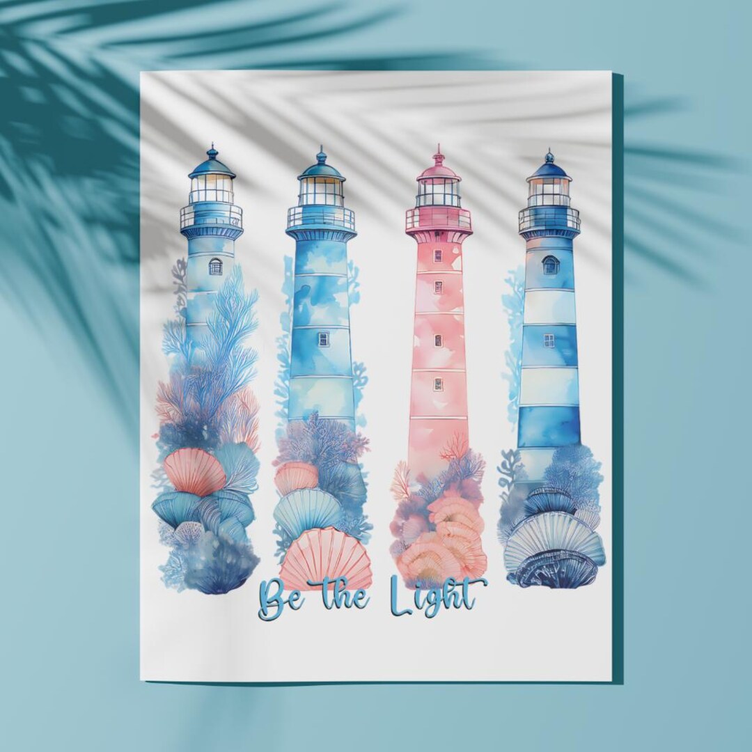 Be the Light Lighthouse PNG Sublimation Design Instant Digital Download ...