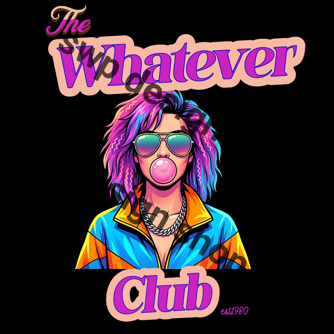 The Whatever Club PNG | 90s Girl Bubblegum Art | Y2K Retro Pop Art ...