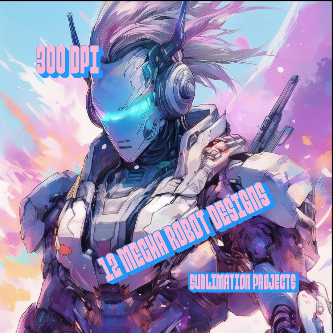 12 Mecha Robot Sublimation Designs, Anime Robots, Sublimation Projects ...