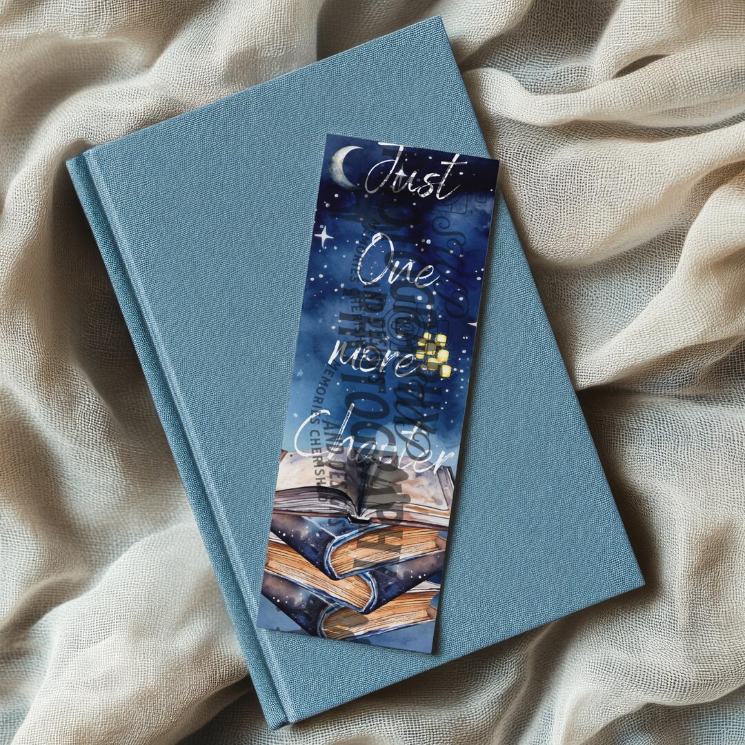 Just One More Chapter Bookmark, PNG - Etsy