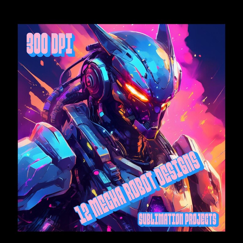 12 Mecha Robot Sublimation Designs, Anime Robots, Sublimation Projects ...