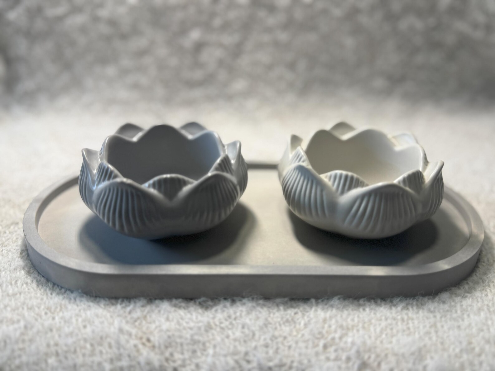 Handmade Lotus Flower Bowl – Multicolors Cement Decor for Jewelry ...
