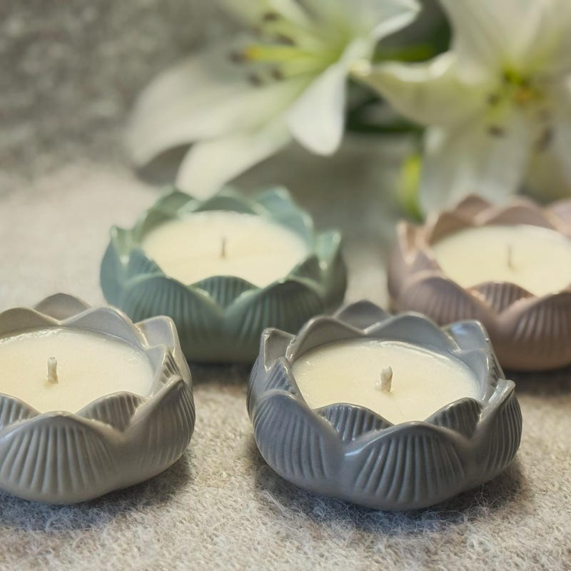 Lotus Handmade Candle - Etsy