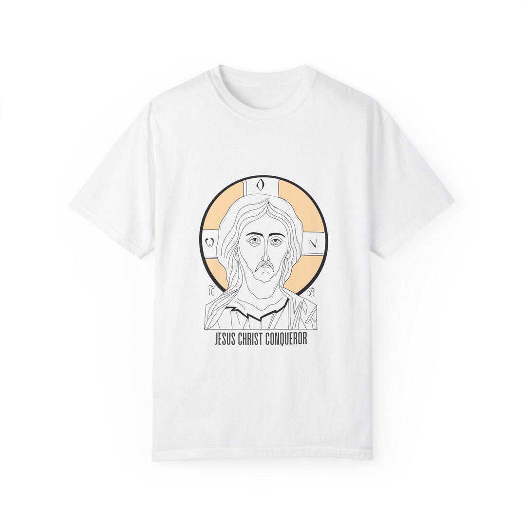 Jesus Christ Conqueror Unisex Garment-dyed T-shirt - Faith-inspired ...