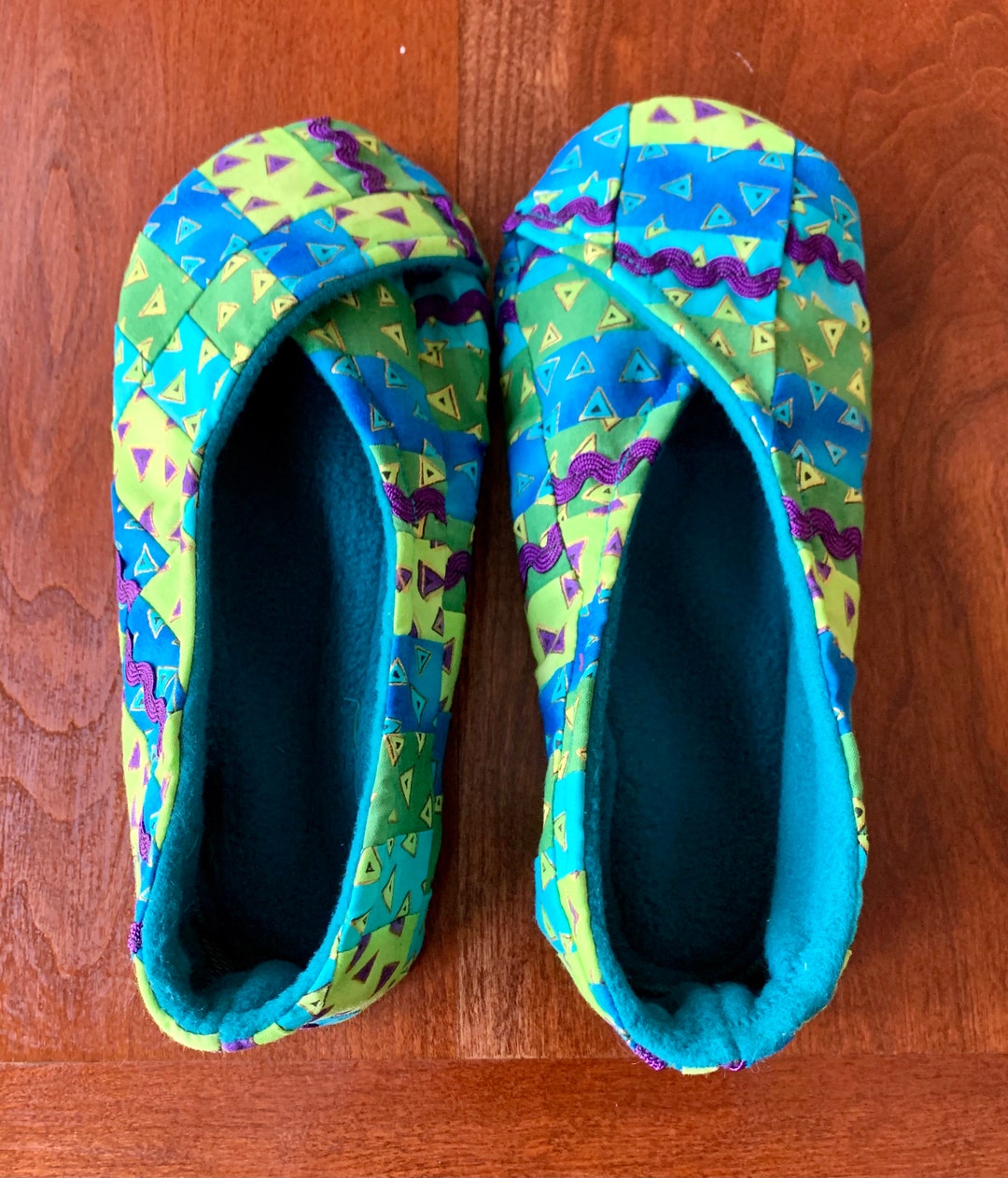 Bright Turquoise Slippers - Etsy