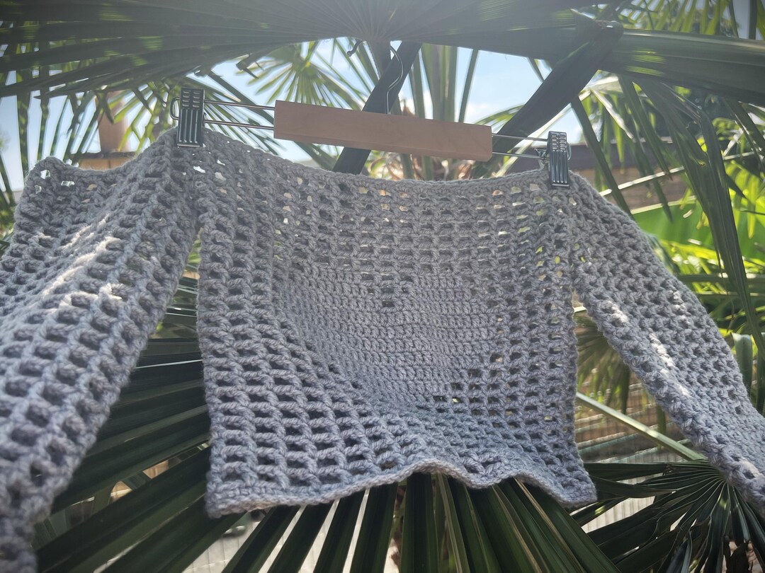 Mesh Heart Top Crochet Pattern With Fairy Sleeves - Festival Wear PDF ...