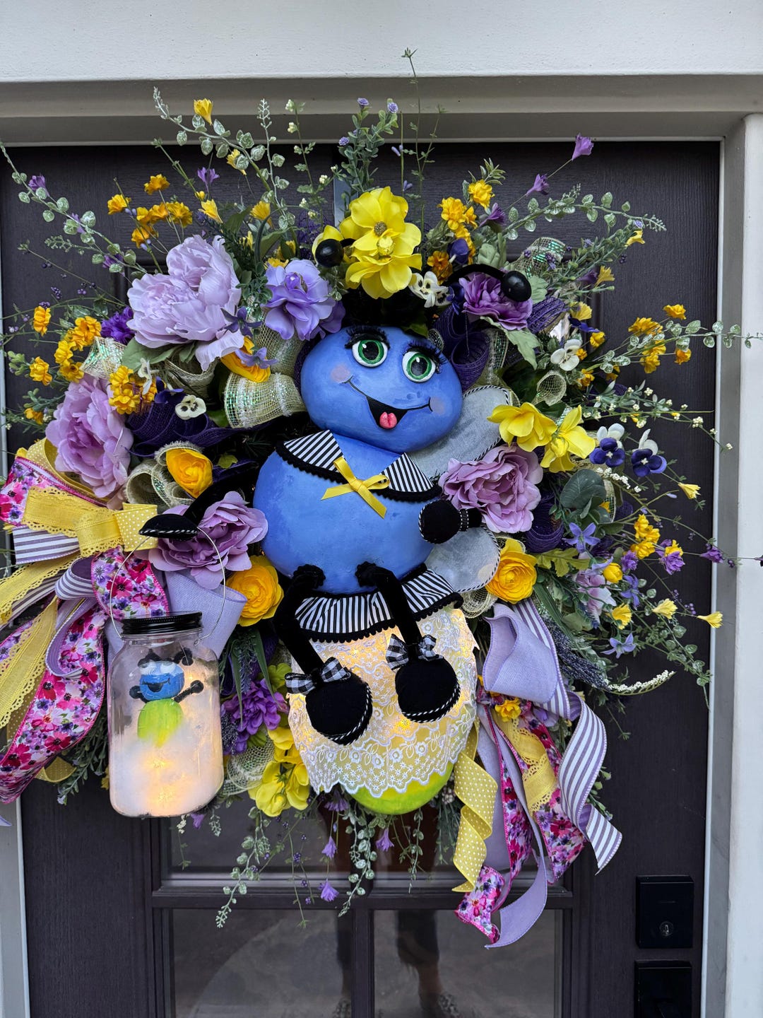Whimsical Spring Firefly - Lightning Bug Wreath With Lights – Handmade ...