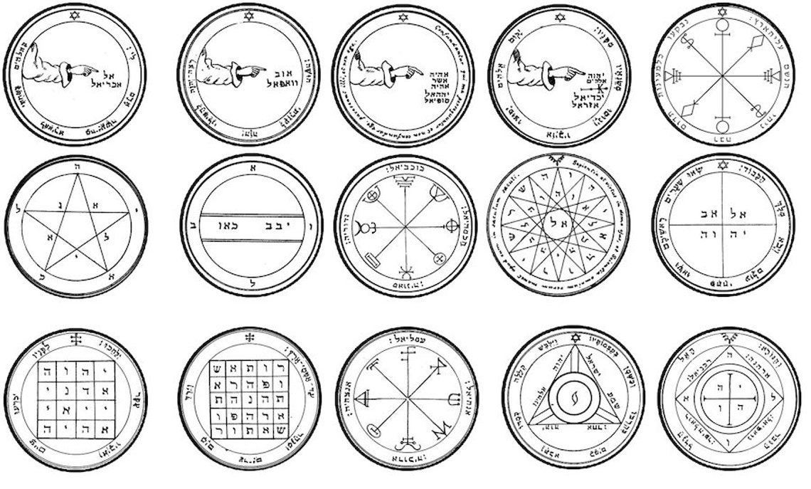 Moon Mercury Saturn Planetary Sigils Solomonic (Download Now) - Etsy