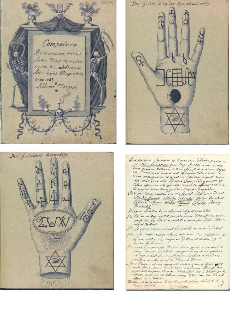 Vintage Occult Books Mystic Junk Journal, Digital Scrapbook Paper ...