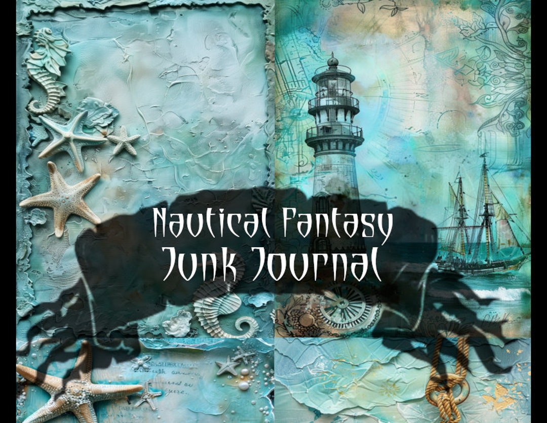 Nautical Fantasy Sea Fairy Tale Digital Junk Journal Pages, Digital ...