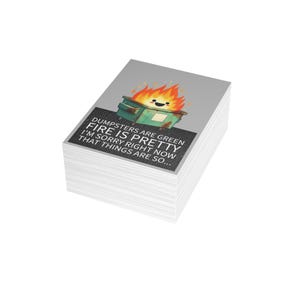 Set of Dumpster Fire Sympathy Cards for Layoffs, Sickness, Bad News ...