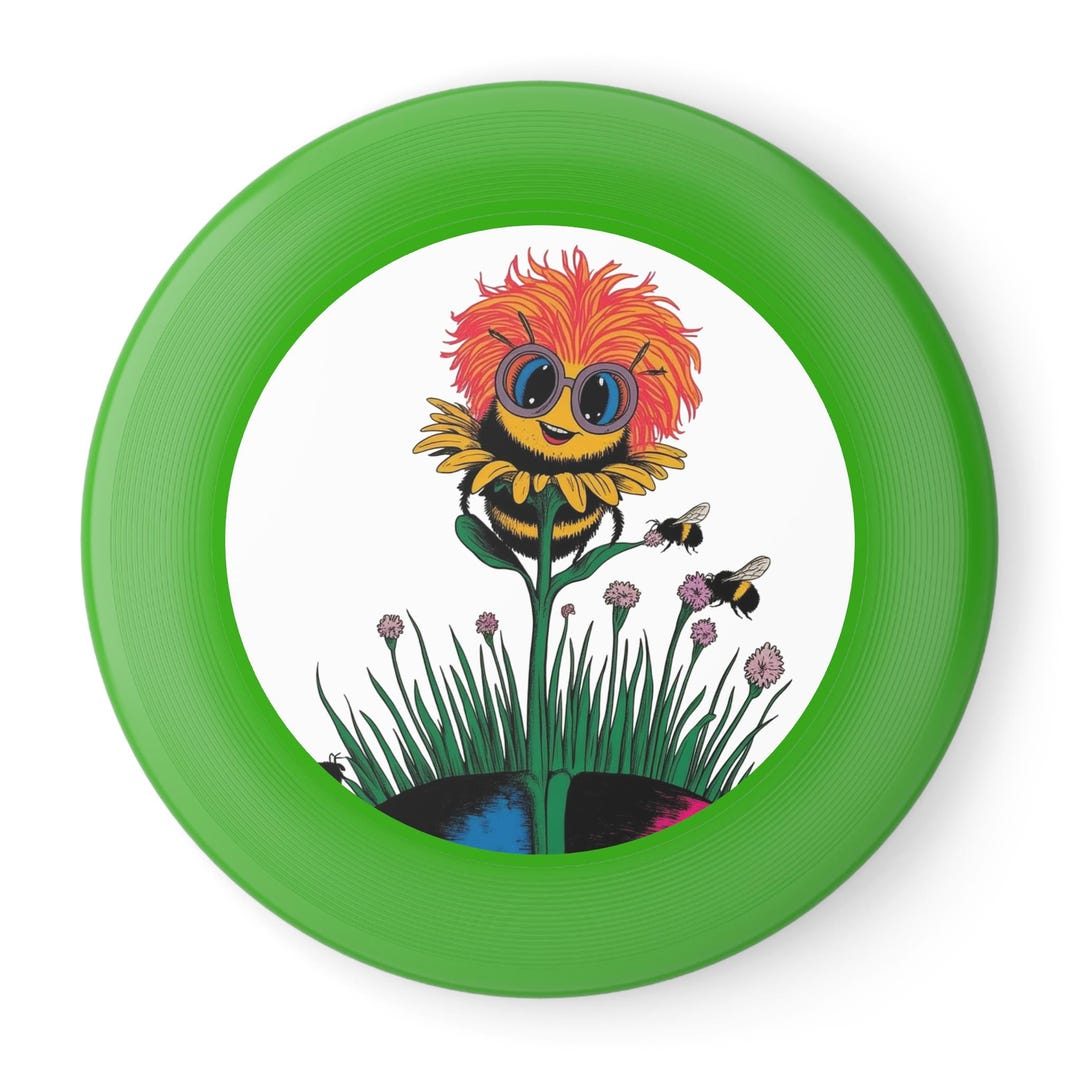 Frizzy Hair Bee Frisbee | Fun Outdoor Flying Disc Toy - Etsy