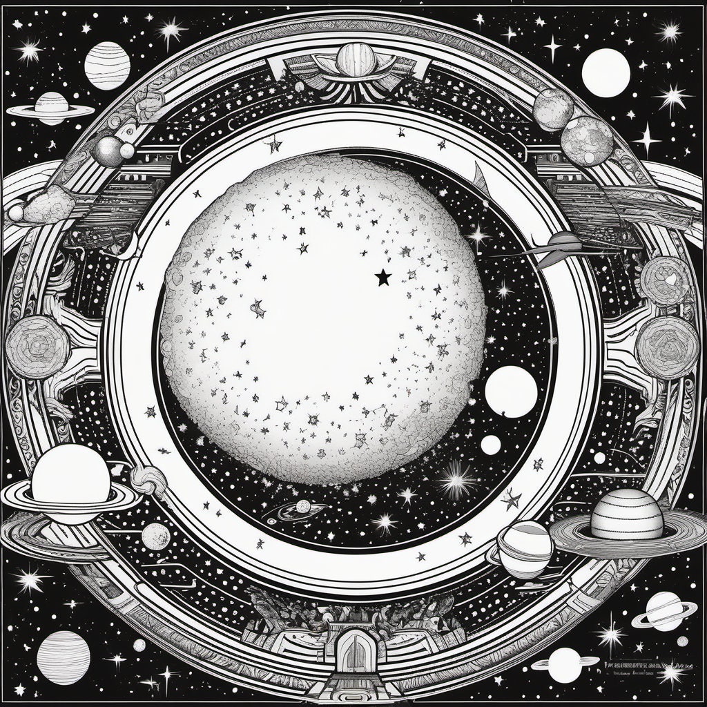 Solar Eclipse 2024 Coloring Pages Instant Download 30 Pages 8.511 Adult ...