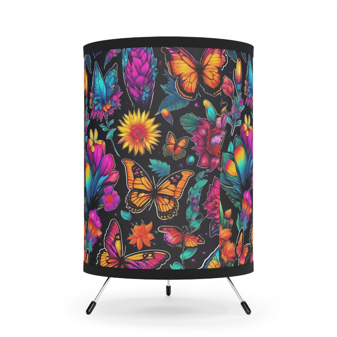 Psychedelic Lamp| Butterfly Lamp Colorful| Floral Lamp| for Her | Great ...