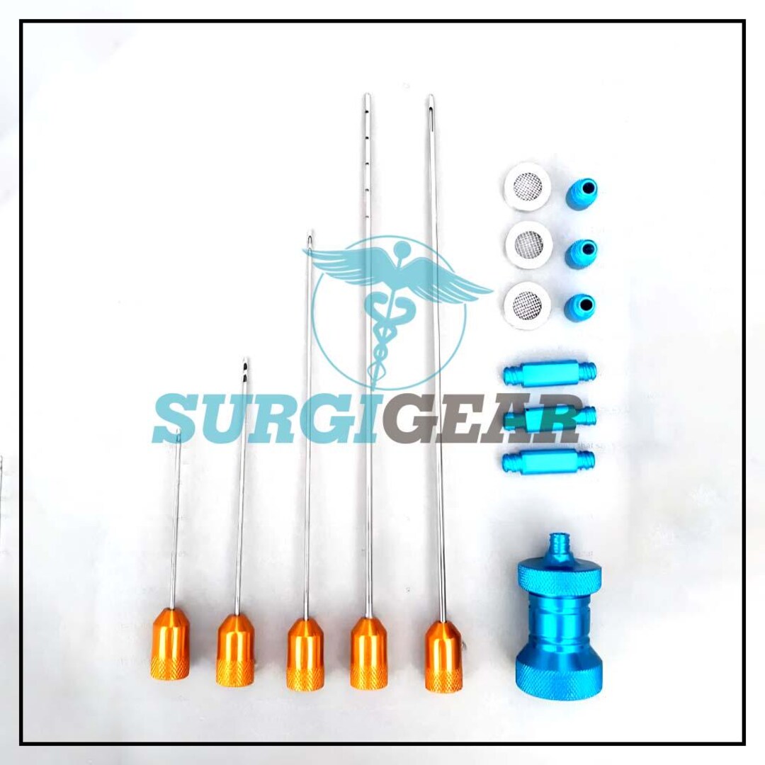 Liposuction Tulip Type Super Luer Lock Cannulas Set Facial Fat Grafting ...
