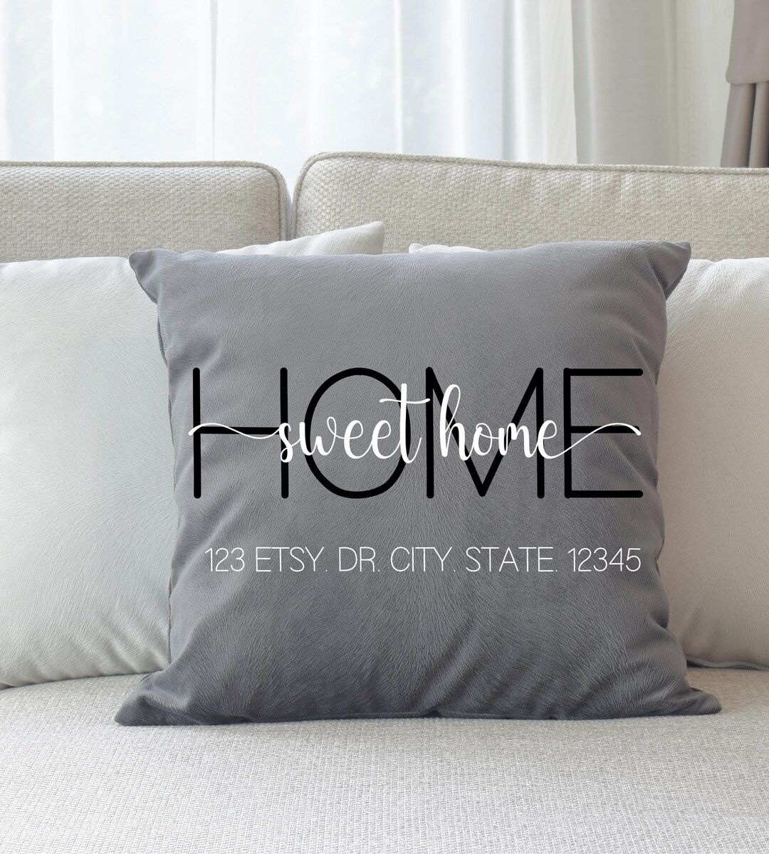Home Sweet Home Customized Pillow, Throw Pillow Cover, Housewarming ...