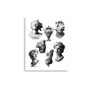 Grecian Statue Inspired Tattoo Flash Print | Roman Ancient Art | Tattoo ...