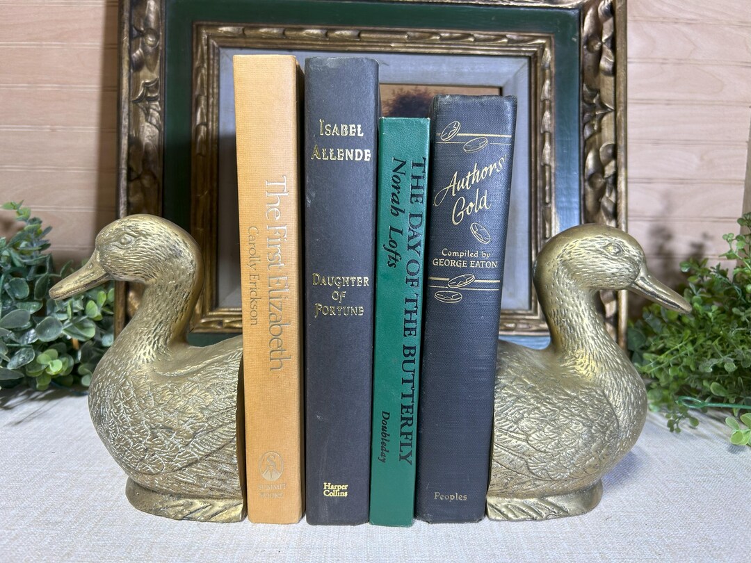 Solid Brass Duck Bookends, Geese, Ethan Allen, Vintage, Mid Century ...