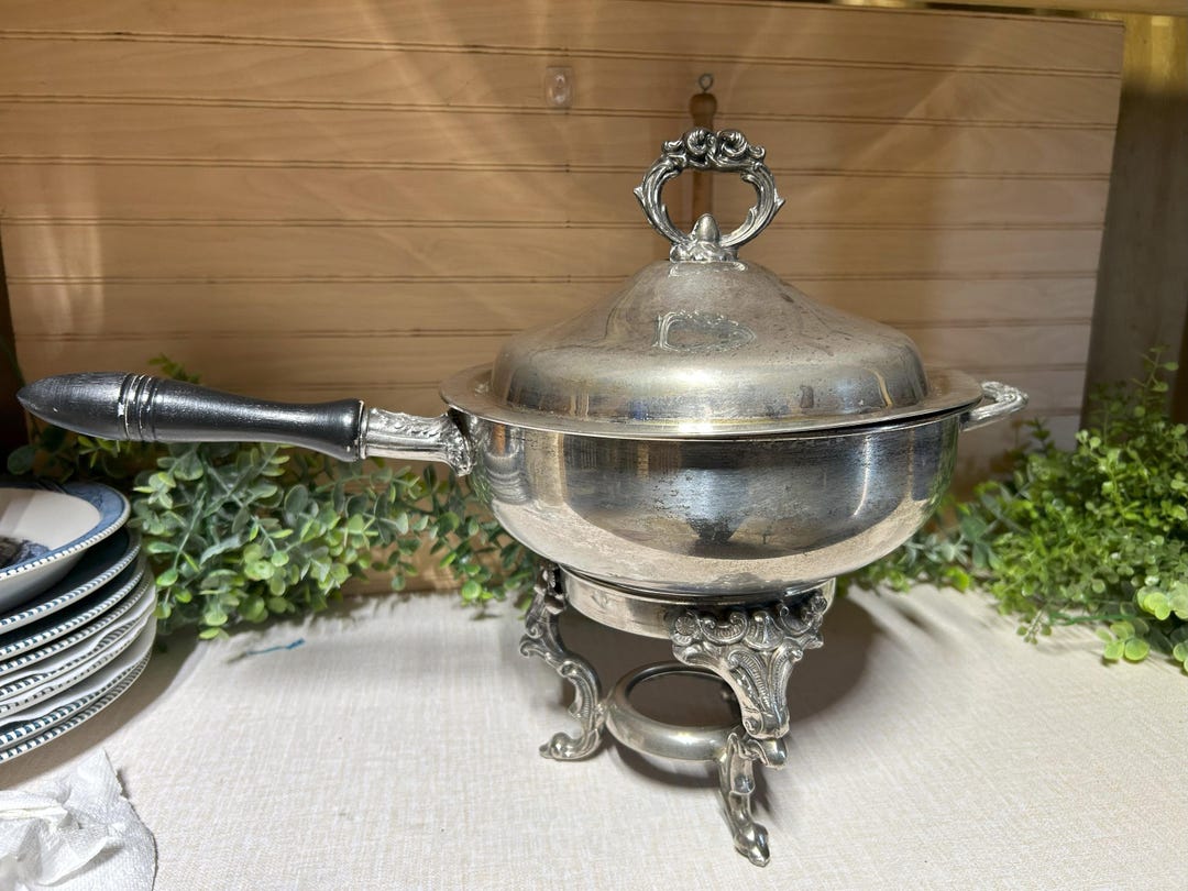 Vintage Silver Plate Chafing Dish With Base, English Silverware Corp ...
