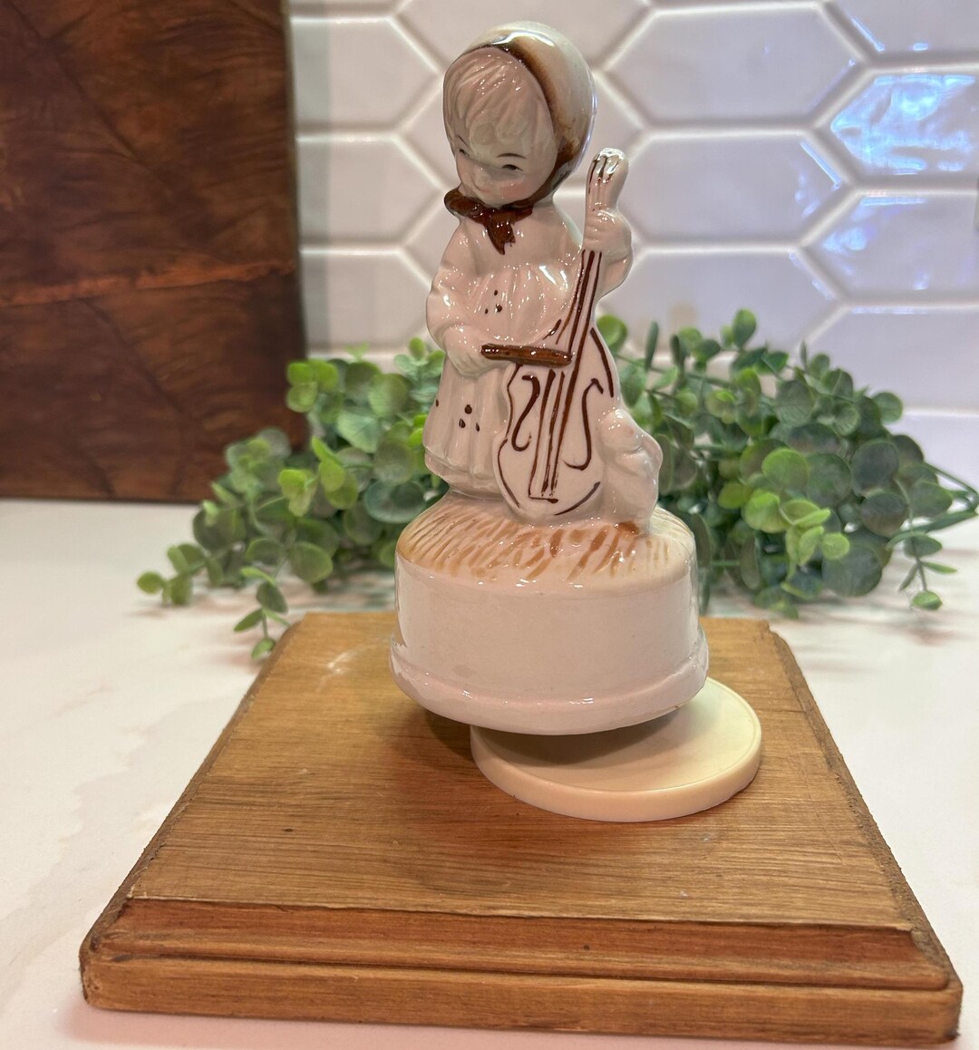 Music Box, Girl With Cello, Rabbit, Hummel Figurine - Etsy