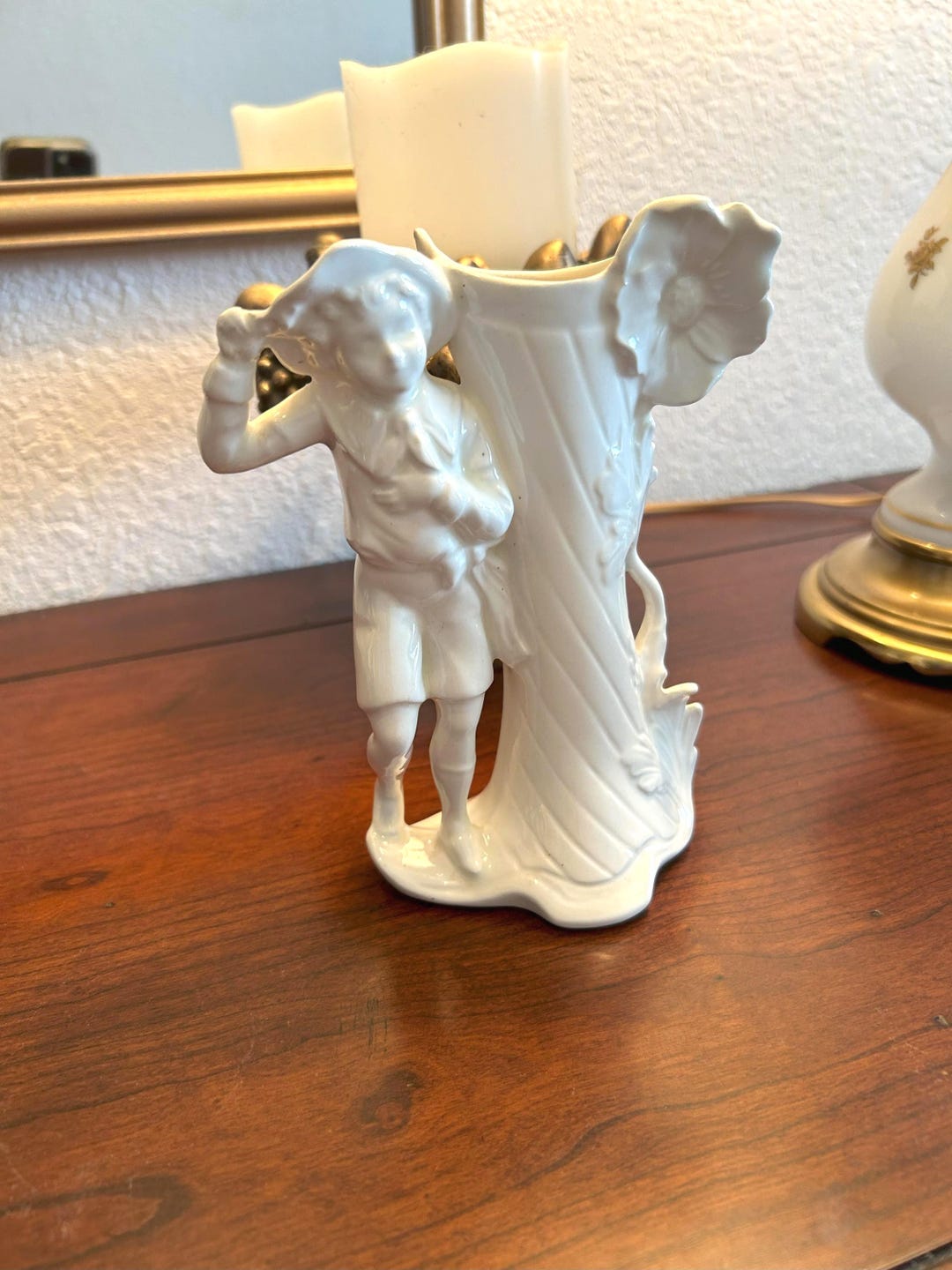 Antique German White Porcelain Spill Vase - Etsy