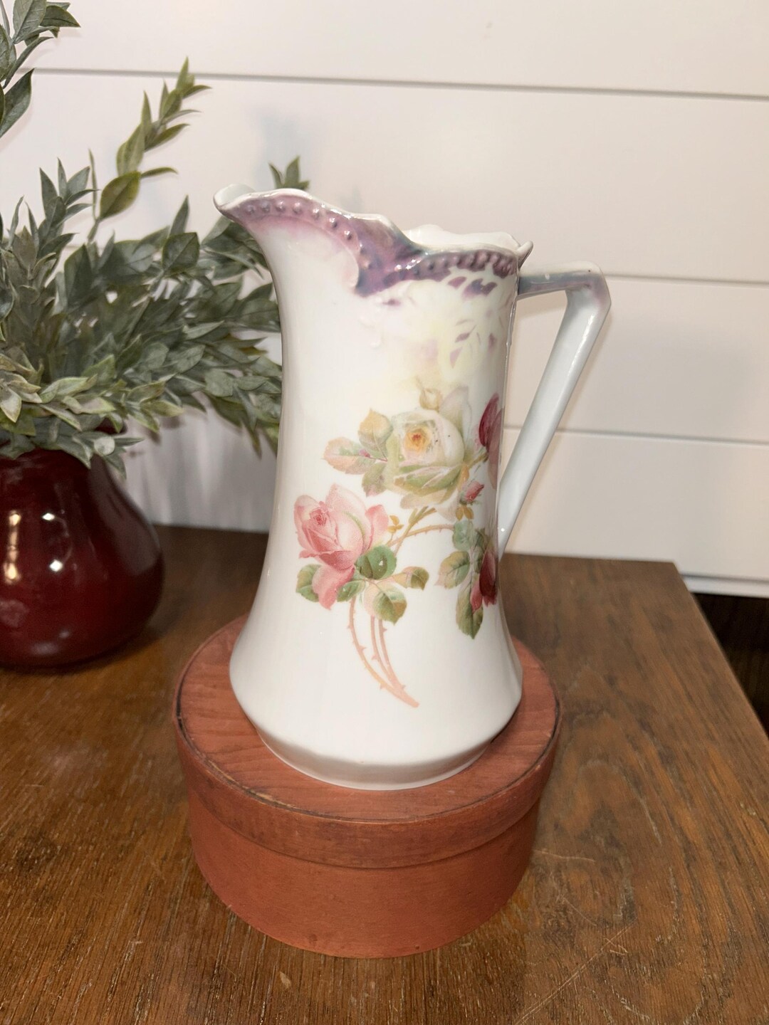 Antique German Lusterware Porcelain Pitcher - Etsy