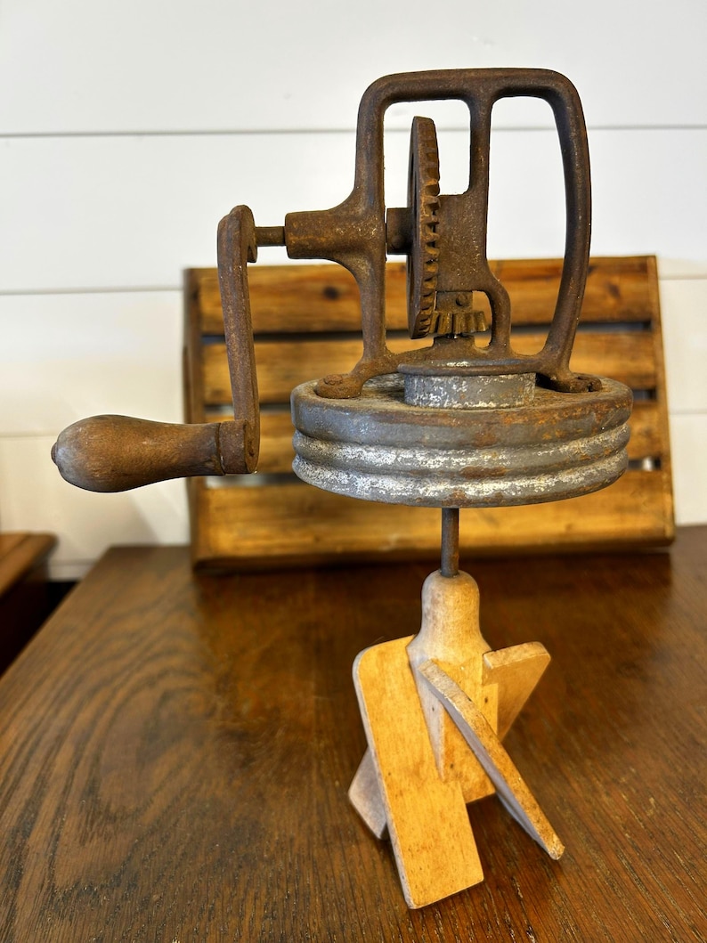 Antique Hand Crank Butter Churn - Etsy