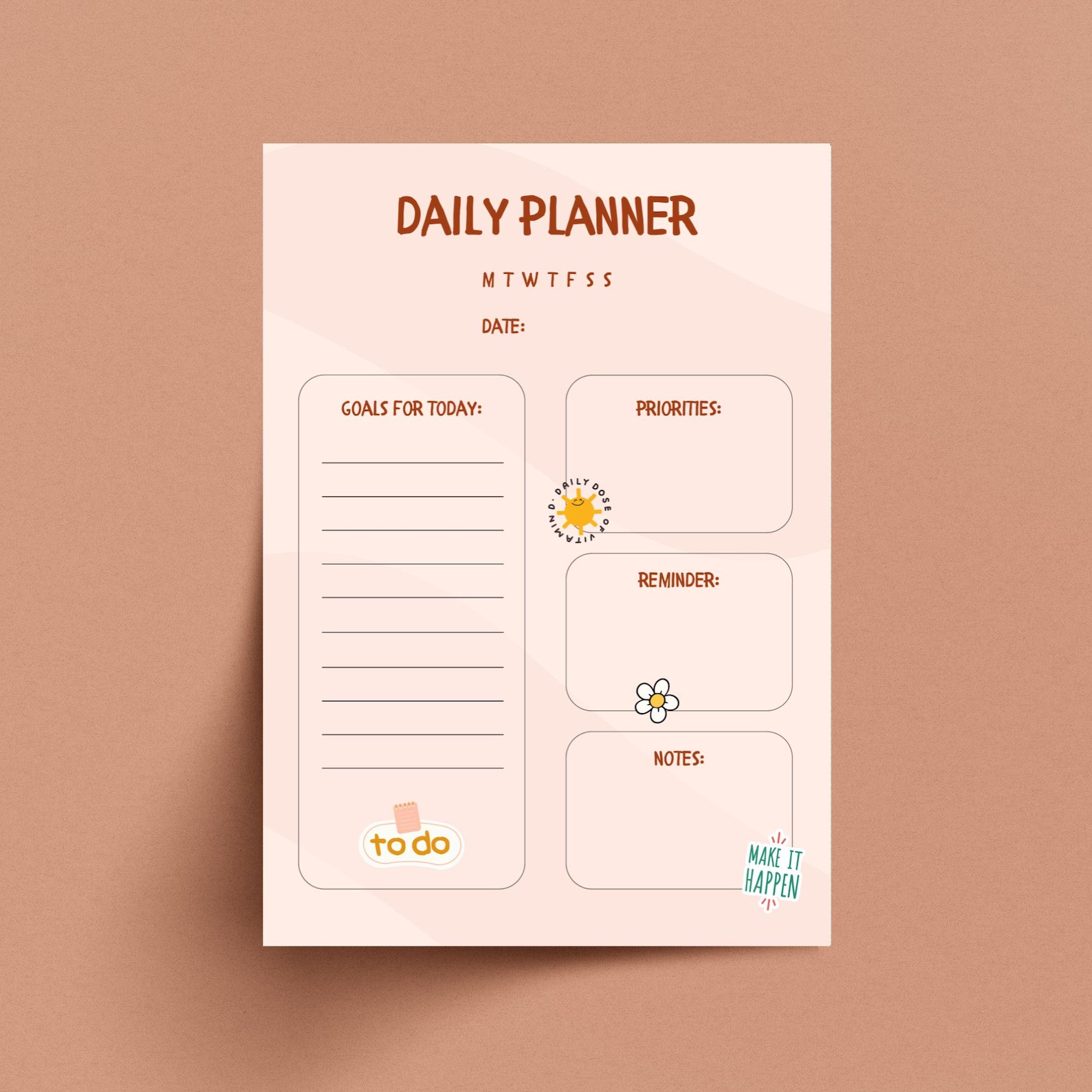 Printable To-do List | Minimalist Daily Planner | Productivity Template ...