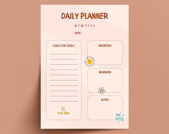 Printable To-do List | Minimalist Daily Planner | Productivity Template ...