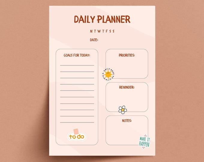 Printable To-do List | Minimalist Daily Planner | Productivity Template ...