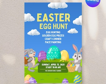 Editable Easter Egg Hunt Invite | Digital Download PDF - Etsy