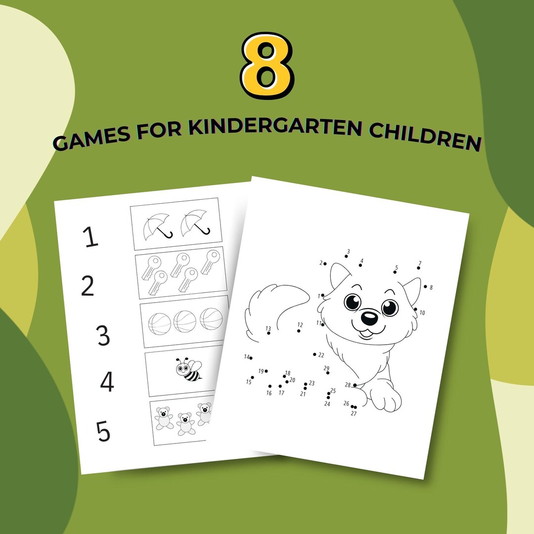 Kids Activity Worksheets | 8 Printable Educational Games for Preschool ...