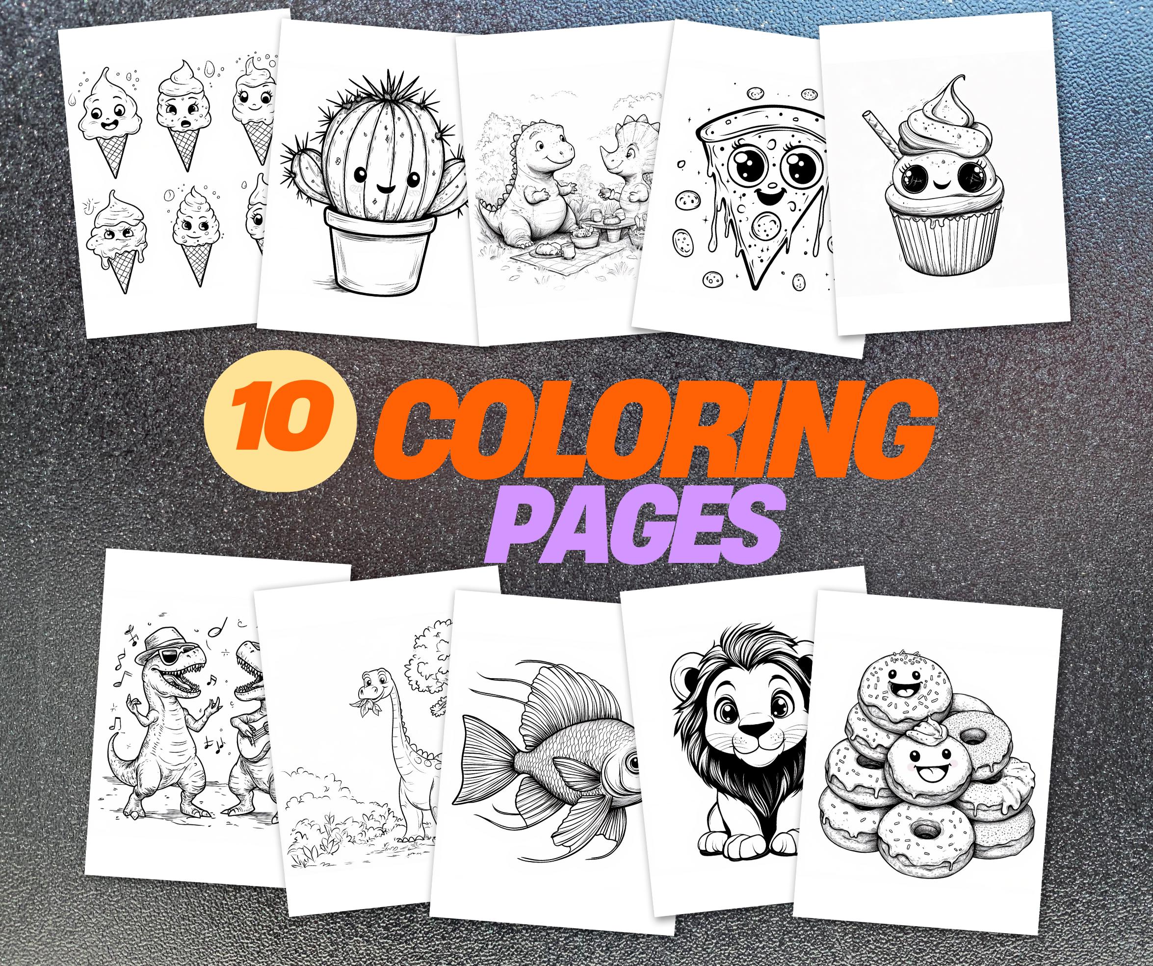 10 Cute Coloring Pages for Kids | Fun Printable Activity for Boys ...