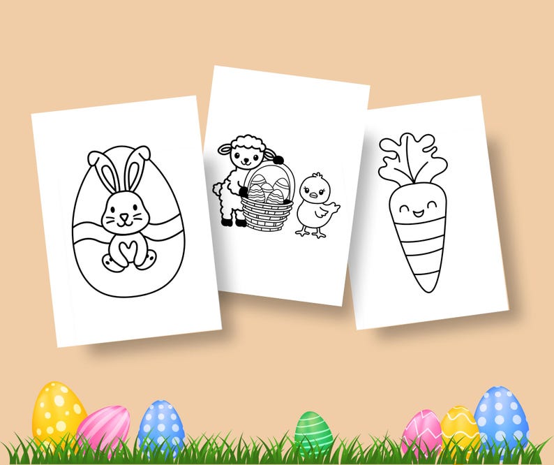 20 Easter Coloring Pages for Kids – Fun Printable PDF | Bunny, Eggs ...