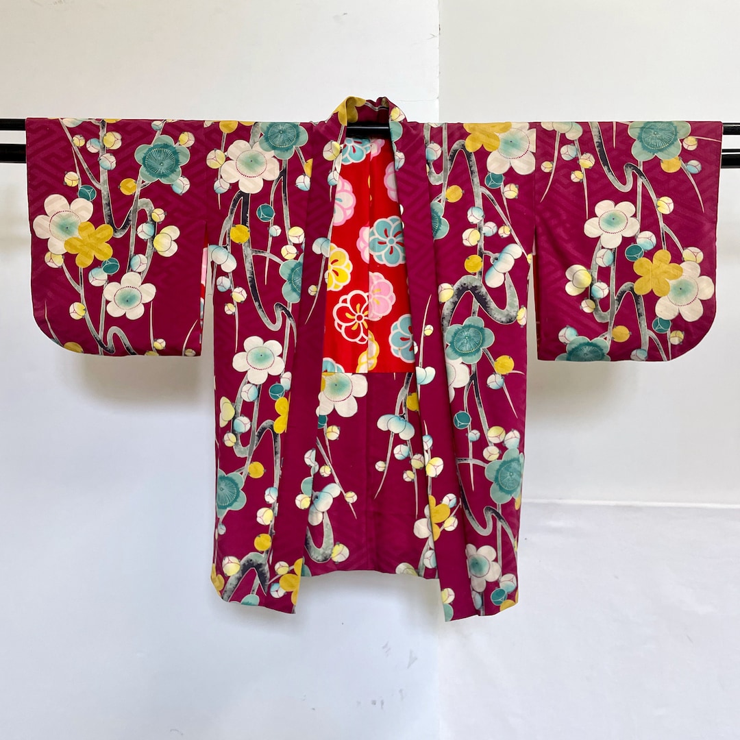 Vintage Japanese MCM Mid Century Classic Pattern Silk Haori O/S - Etsy