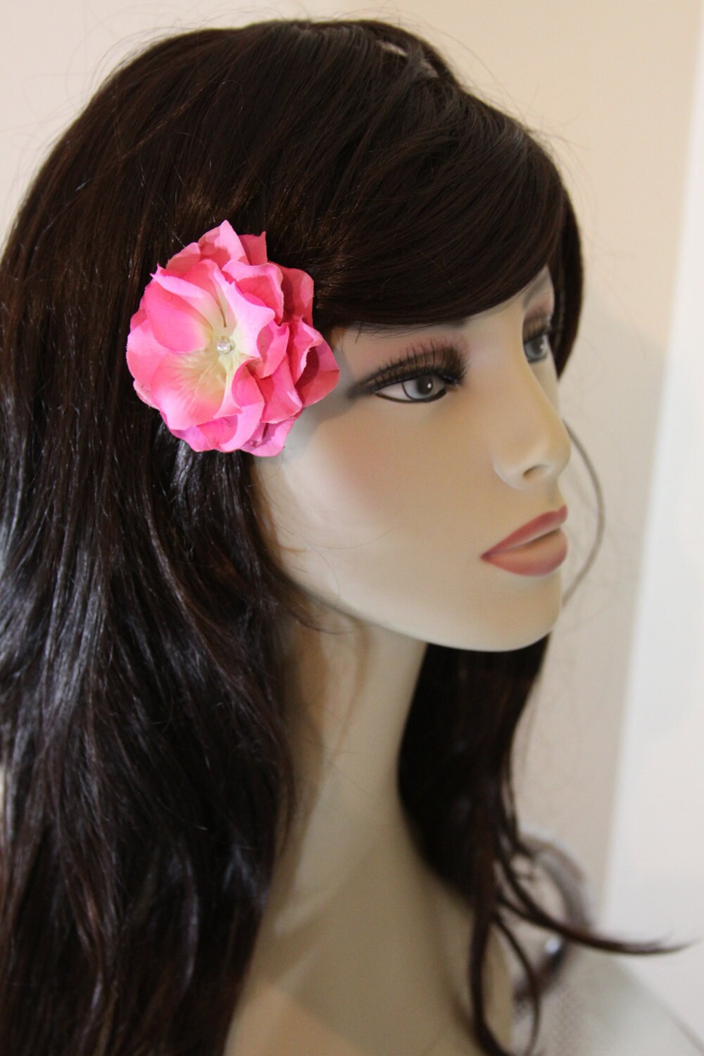 Pink Flower on an Alligator Clip- Handmade Hair Flower - Etsy
