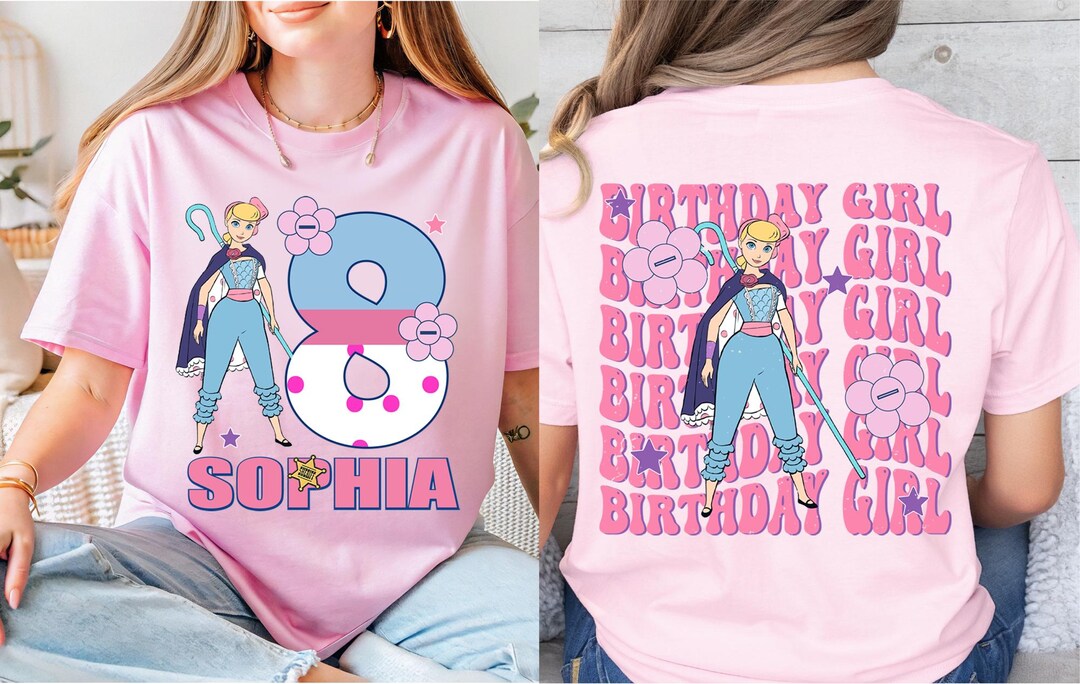 Personalized Bo Peep Birthday Girl Png, Disneyland Toy Story Birthday ...