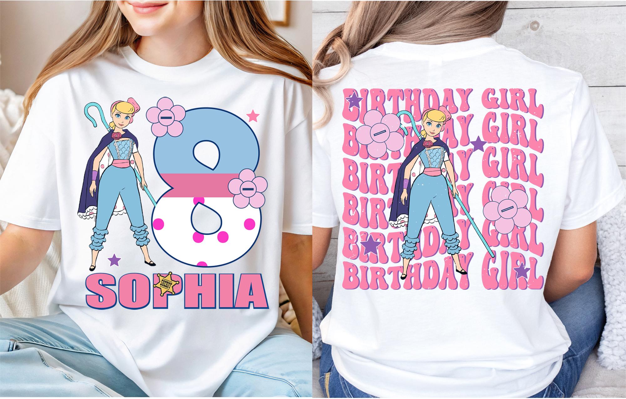 Personalized Bo Peep Birthday Girl Png, Disneyland Toy Story Birthday ...