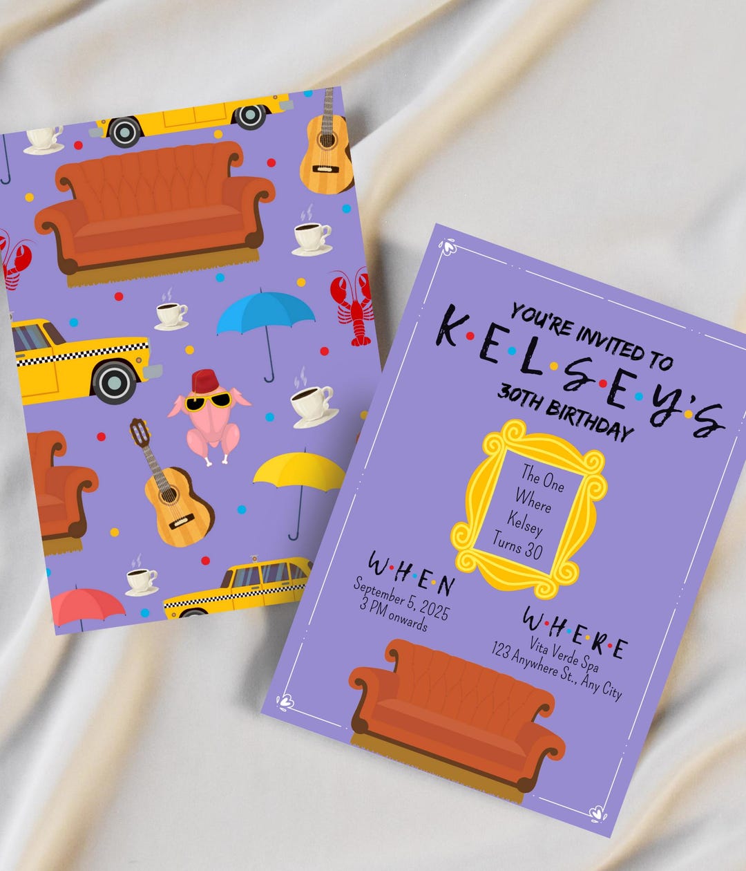 Friends-themed Birthday Invitation – Editable Canva Template - Etsy