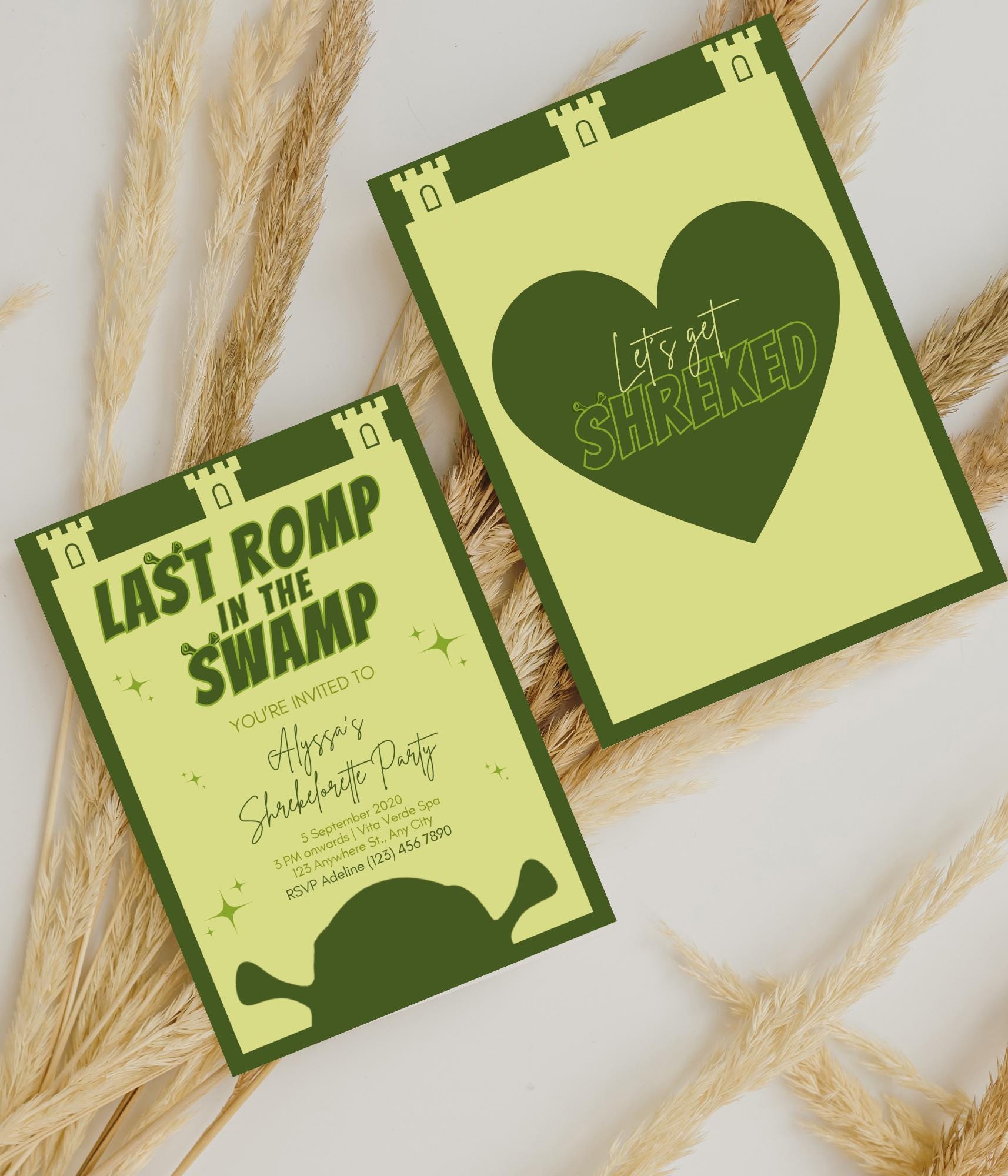 Last Romp in the Swamp - Shrek-inspired Bachelorette Invitation | Canva ...