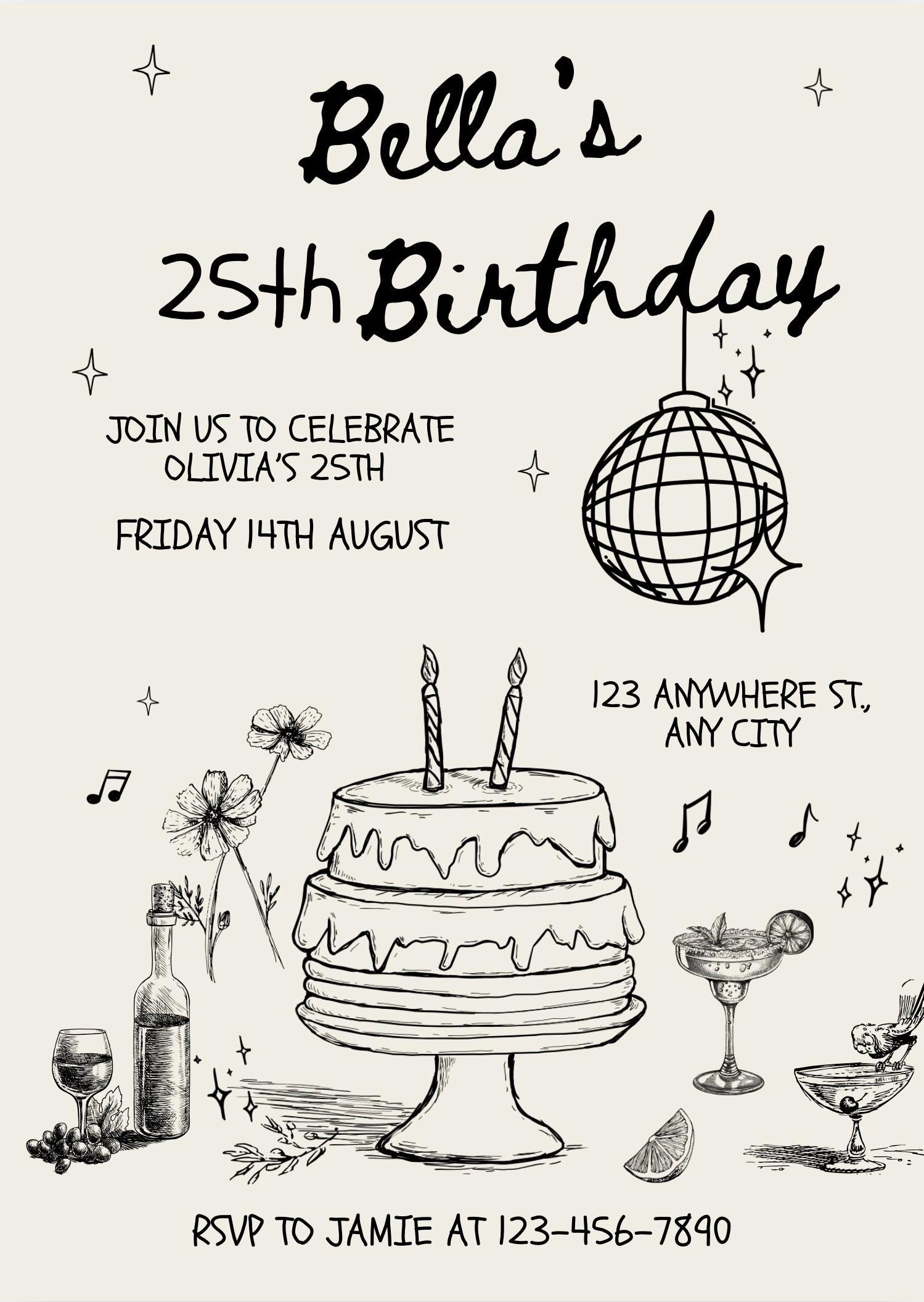Customizable Birthday Invitation Template! - Etsy