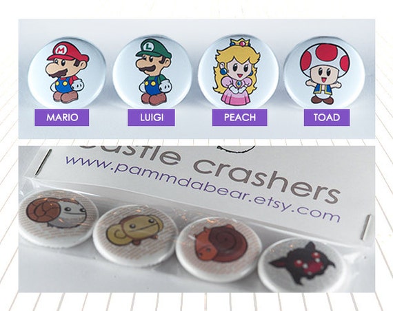 Nintendo Paper Mario Video Game 1 Pinback Buttons or - Etsy